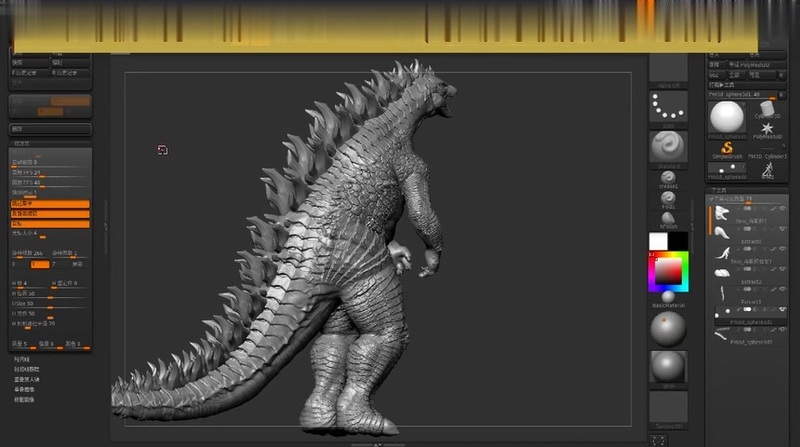 《哥斯拉大战金刚》哥斯拉3D模型制作 建模师的魅力