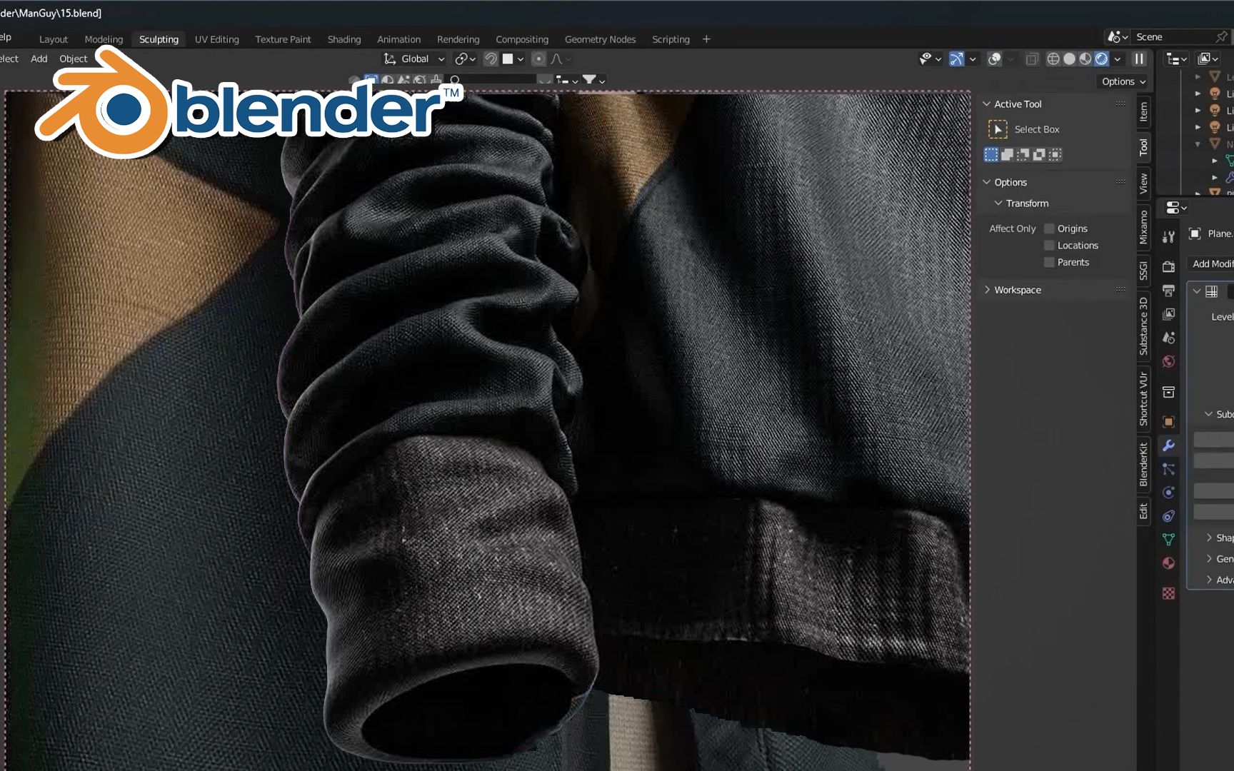 布料模拟笔刷怎么用?Blender服装高效建模教程!