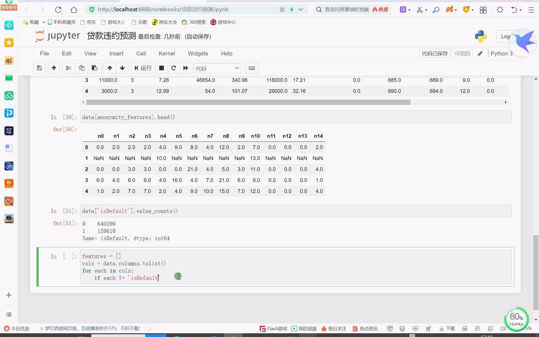 基于python进行贷款违约预测