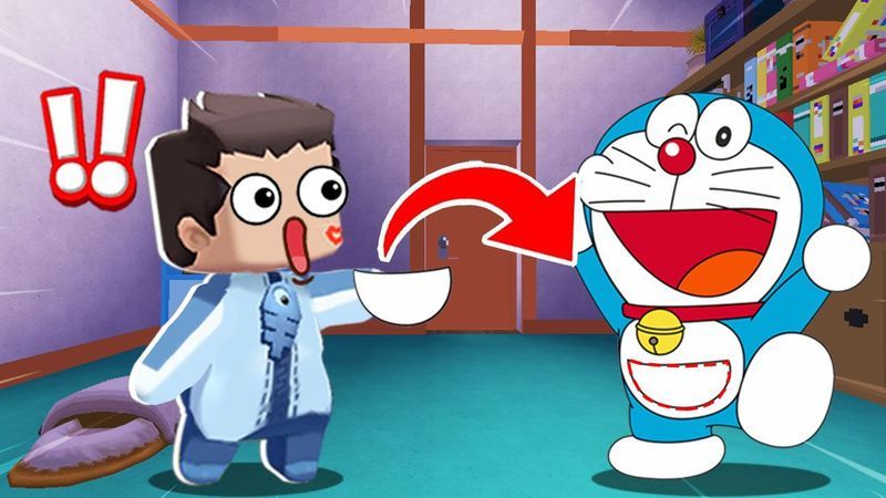 迷你世界:鱼玲终于攒够了一万元,帮助哆啦A梦恢复了所有能力!