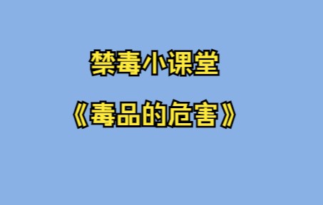 禁毒小课堂 《毒品的危害》