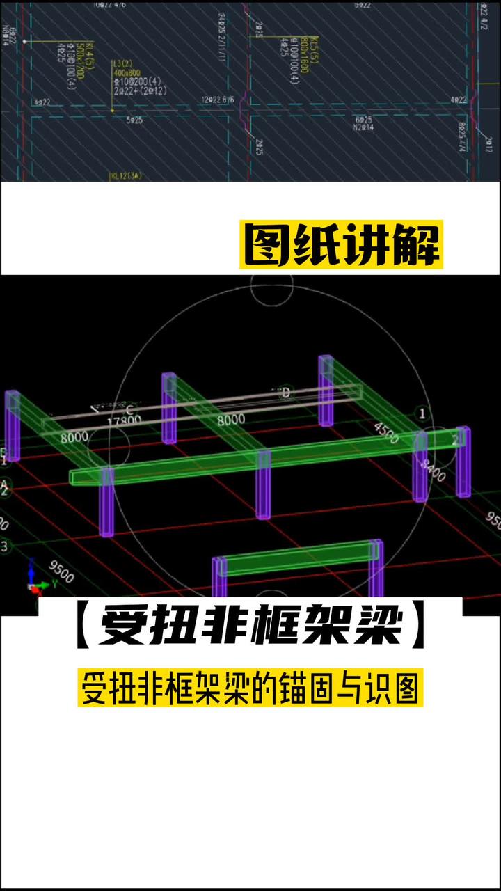 受扭非框架梁的识图与锚固#建筑工程 #施工图 #建筑图纸识图 #工程...