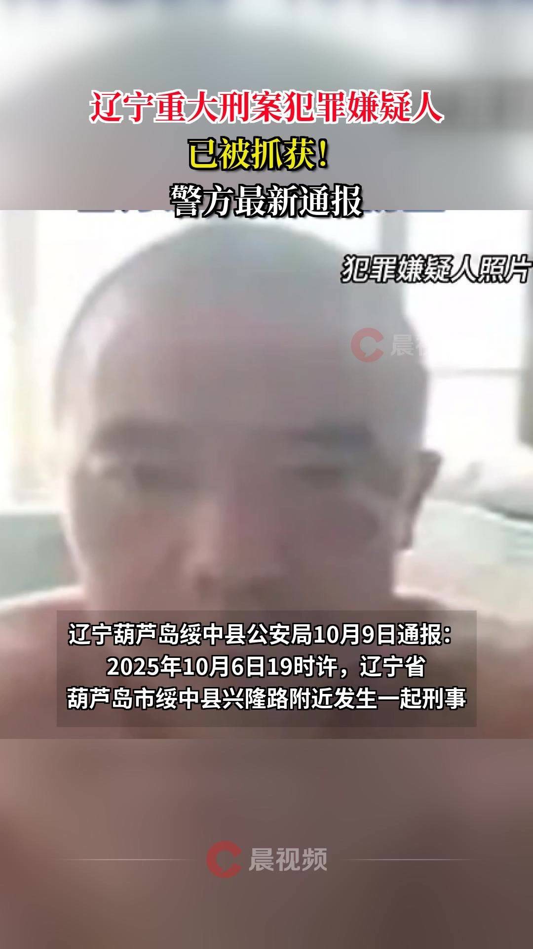 辽宁重大刑案犯罪嫌疑人已被抓获!警方最新通报