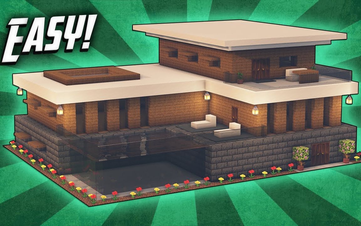 【建筑教程】带你建造一个大型现代别墅!