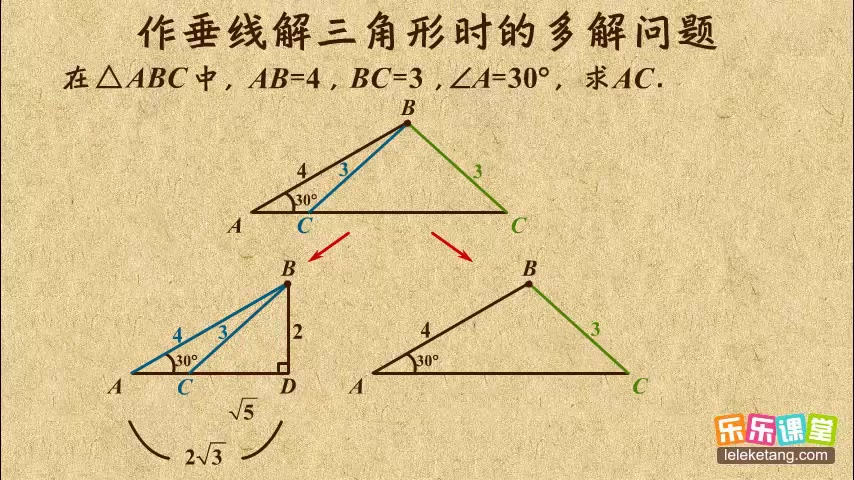 初中数学九年级下册 作垂线解三角形之SSA