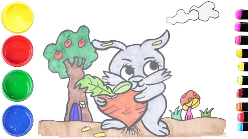 简笔画小兔子简笔画图片大全儿童画幼乐园画画作业简笔画学英语