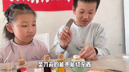 兄妹俩的迷你厨房开箱!真能做饭?看到最后我惊了