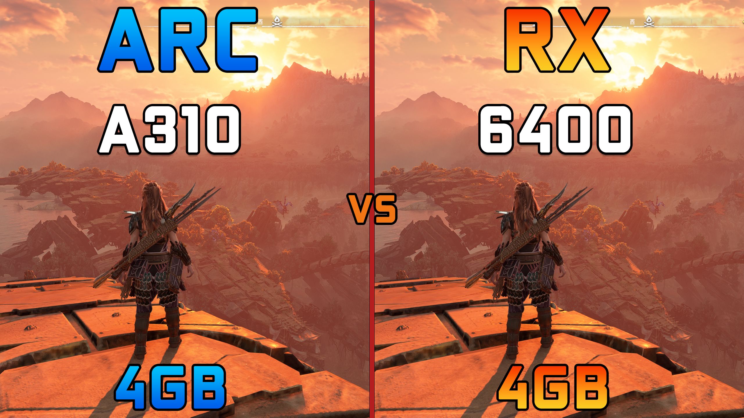 英特尔 Intel ARC A310 vs RX 6400 -AMD 显卡7款游戏FPS帧数对比