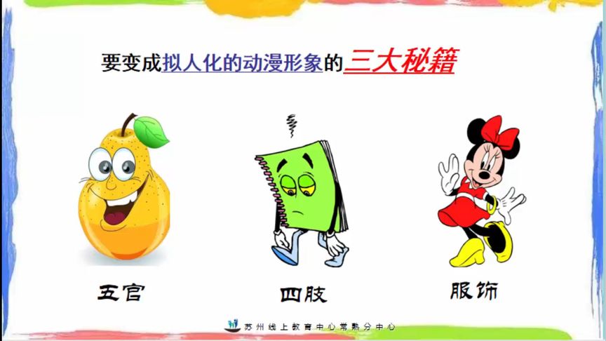 3月15日六年级美术《拟人化的动漫形象》