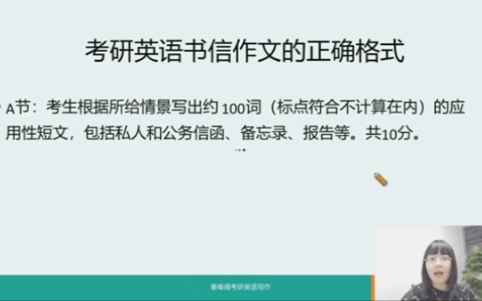 考研英语书信小作文正确格式