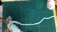 冰条线玉桂狗,小熊围巾通用编织教程,平针起针8针