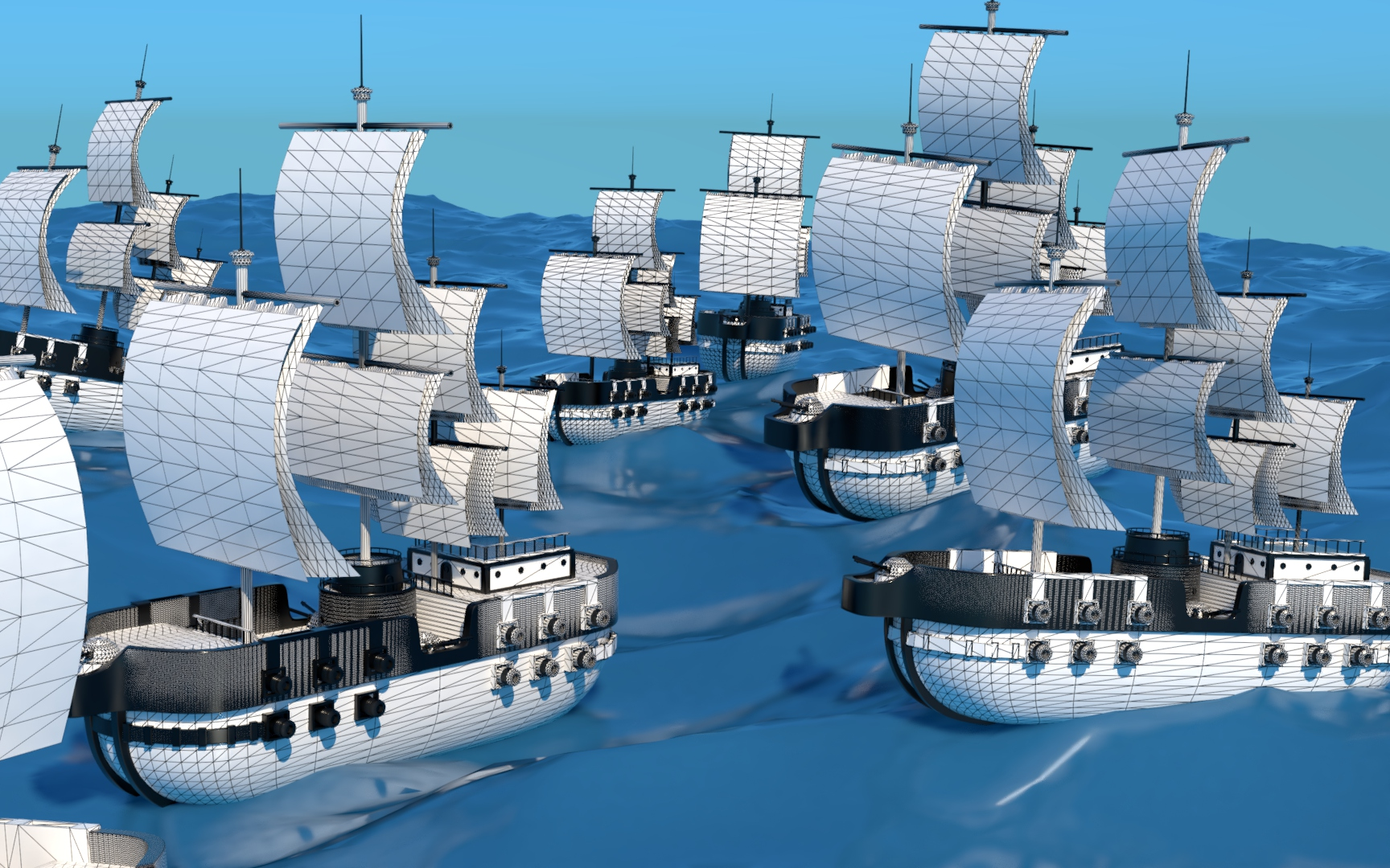 【Maya新手教程】《海贼王》海军帆船模型建模全流程~3D零基础...