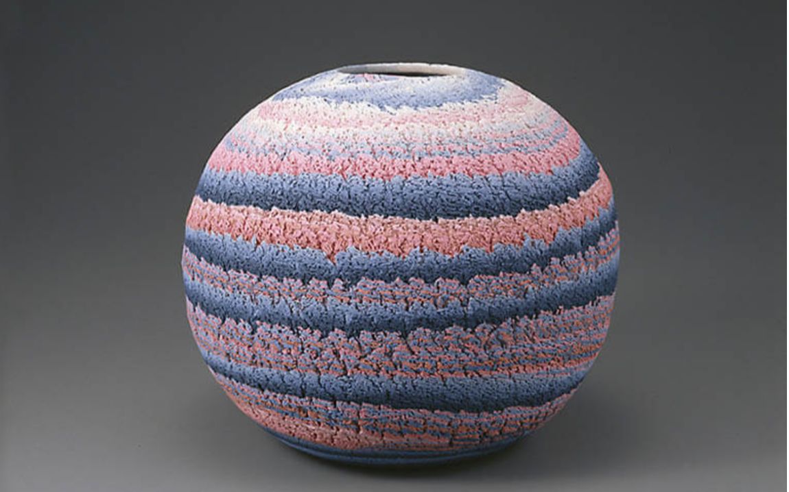 日本绞胎之大成者~~人间国宝~松井康成