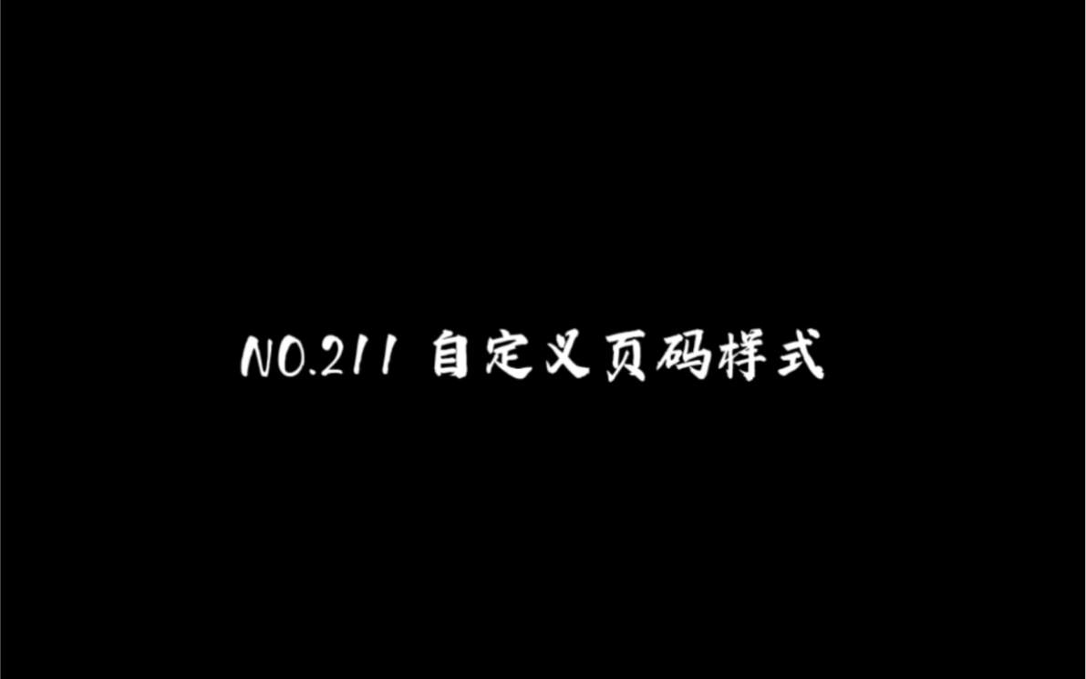 NO.211 自定义页码样式(Excel)