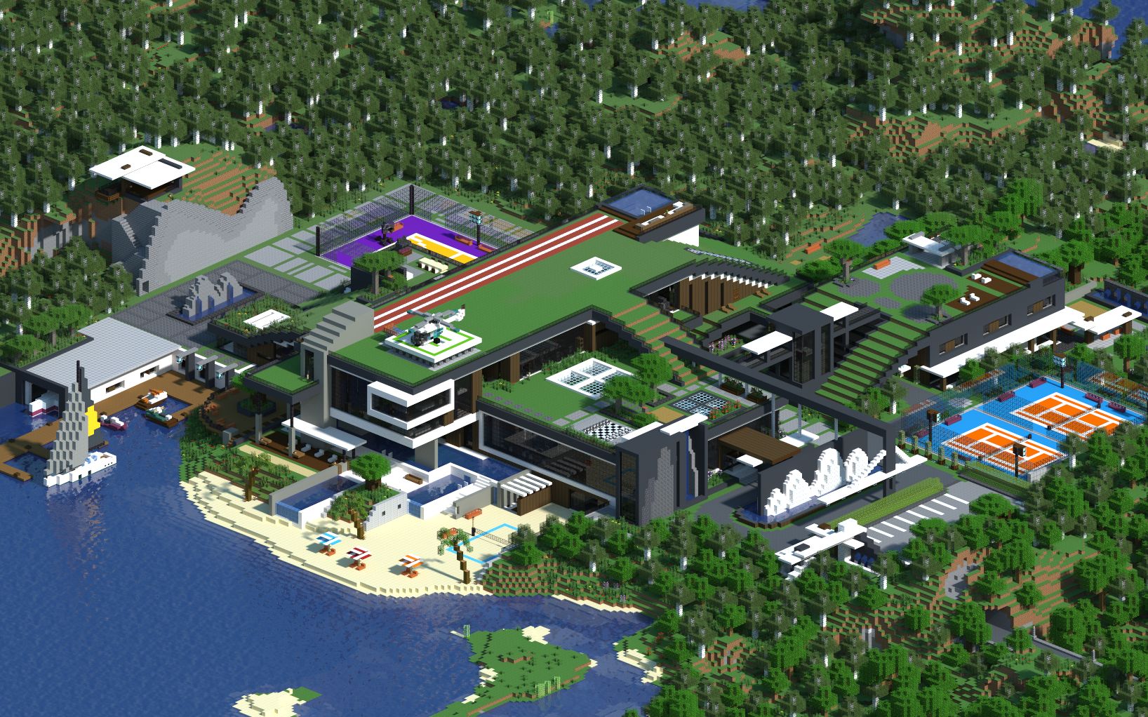 【MaxKim】我的世界 - 海滨豪华大别墅【建筑详解,含存档】