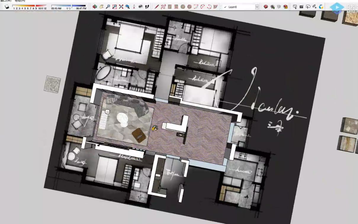 【室内设计】SU可视化动画之方案立面推演