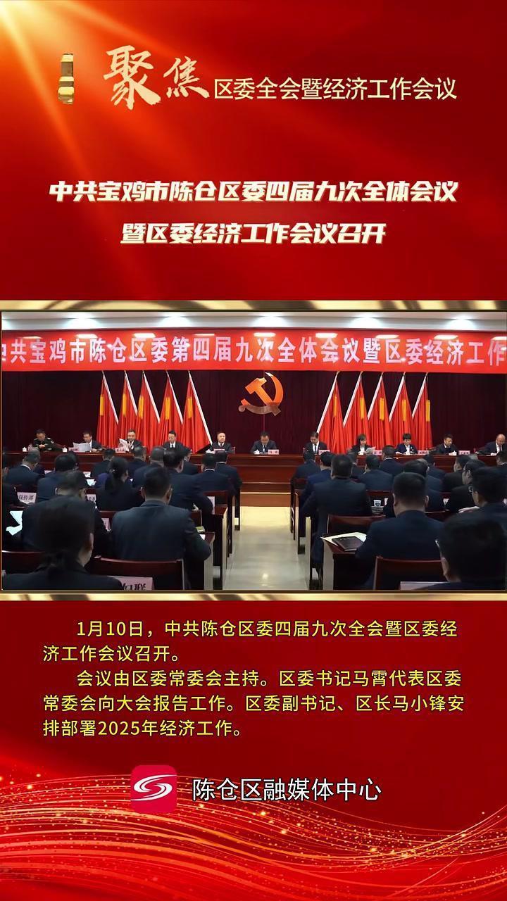 中共宝鸡市陈仓区委四届九次全体会议暨区委经济工作会议召开(记者:...