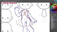 绘画培训 Q版动漫绘画女性穿衣服画法教程