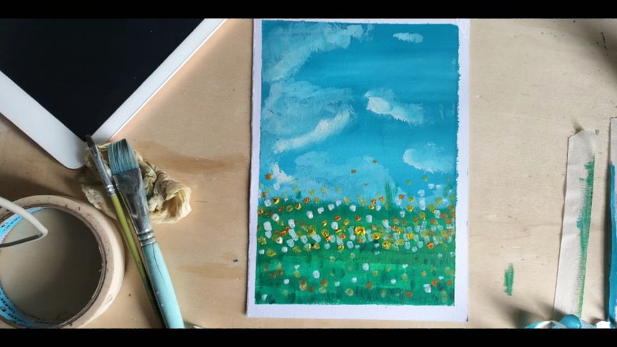 简单水粉画教程,初学者儿童都可以作画