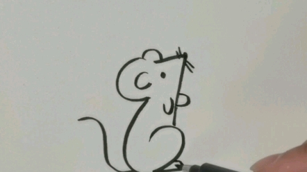 五秒画老鼠十二生肖简笔画,一看就会,不会来打我。