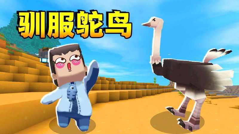 迷你世界奇妙生存记:鱼玲收集西瓜片,去沙漠驯服鸵鸟!