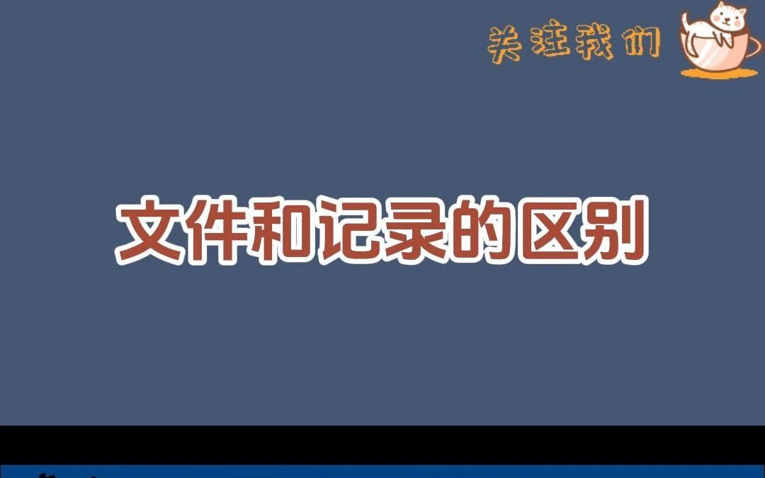 什么是文件?什么是记录?两者有什么区别?