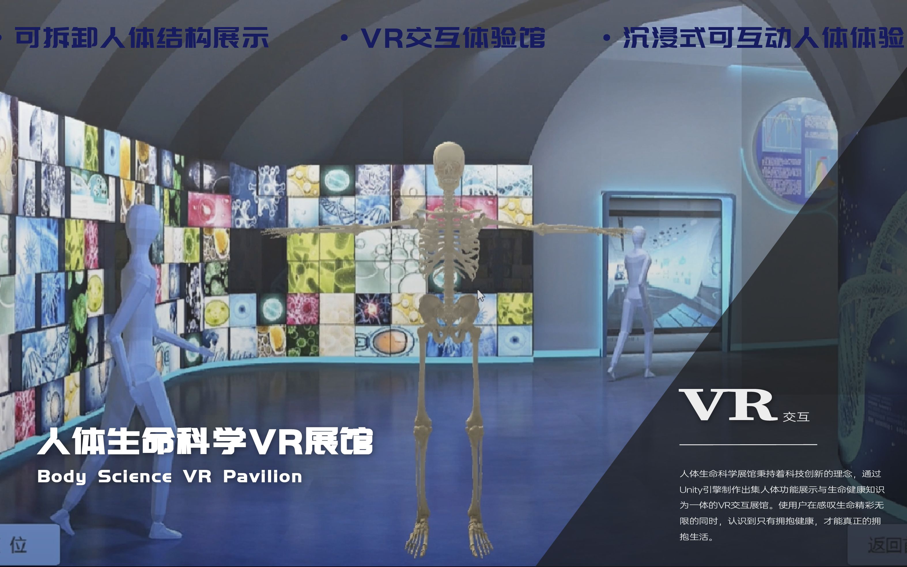 【Unity制作】人体生命健康科学VR展厅|大三作品
