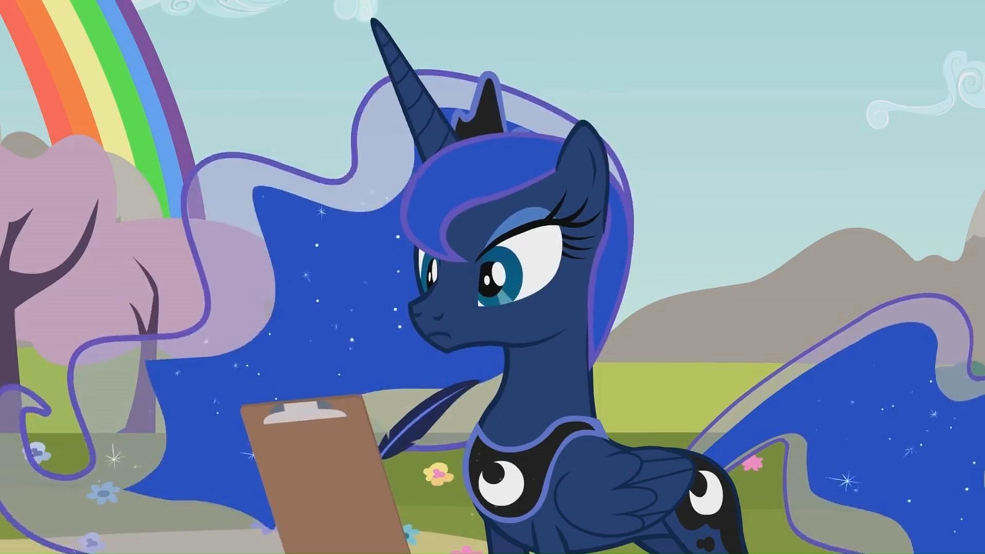 每到晚上十点,月亮公主就得去巡视小马们的梦境