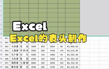 【Excel技巧]】今天教你在Excel中制作工资表头