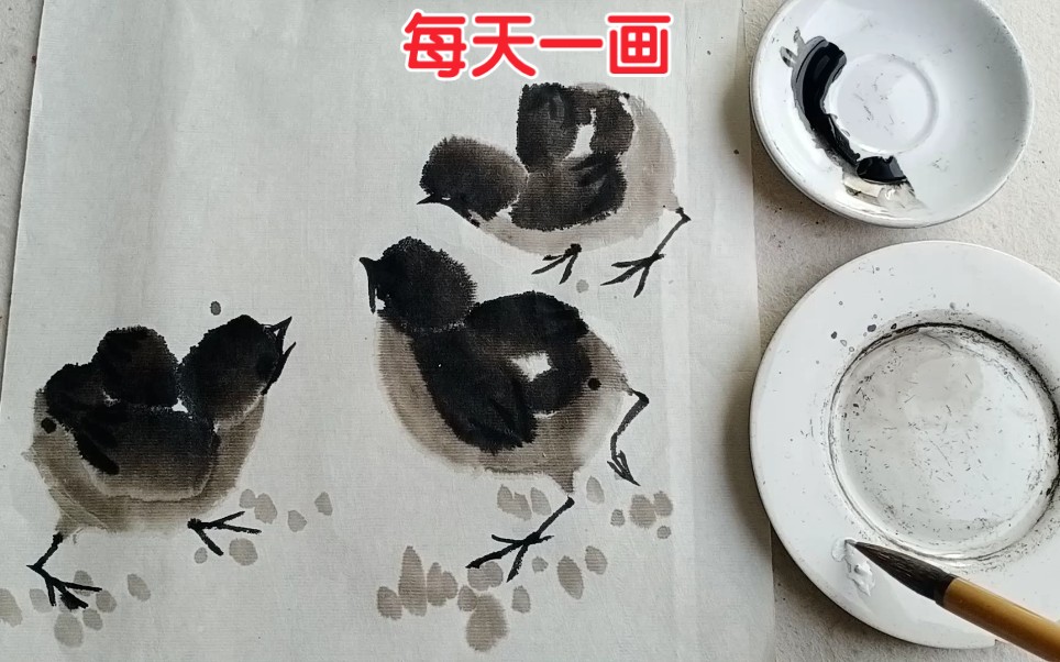 教你画小鸡,笔法清晰,简单易学。