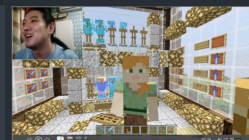 nor叔 我的世界萌新生存 139 nor叔的豪华武器库