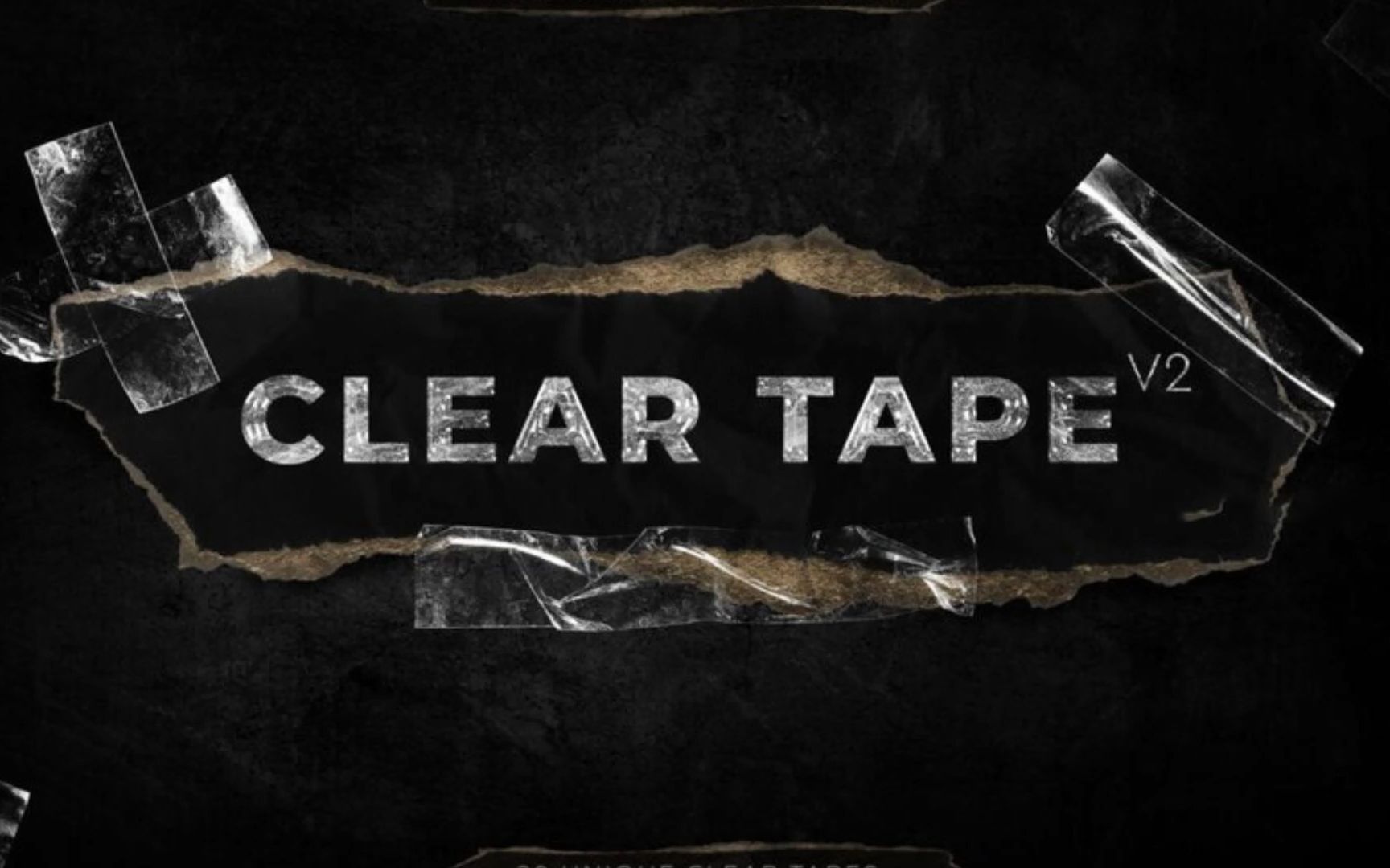 PS免扣素材-透明塑料褶皱胶带贴纸PNG免抠图片设计素材(1)【3688】