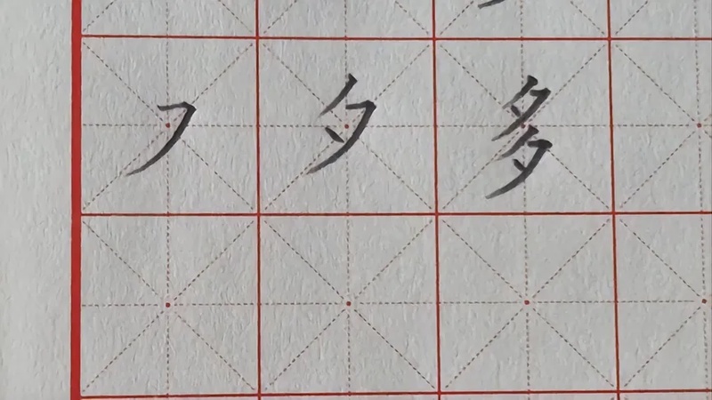 多字硬笔规范书写!上下同型,上收下放!