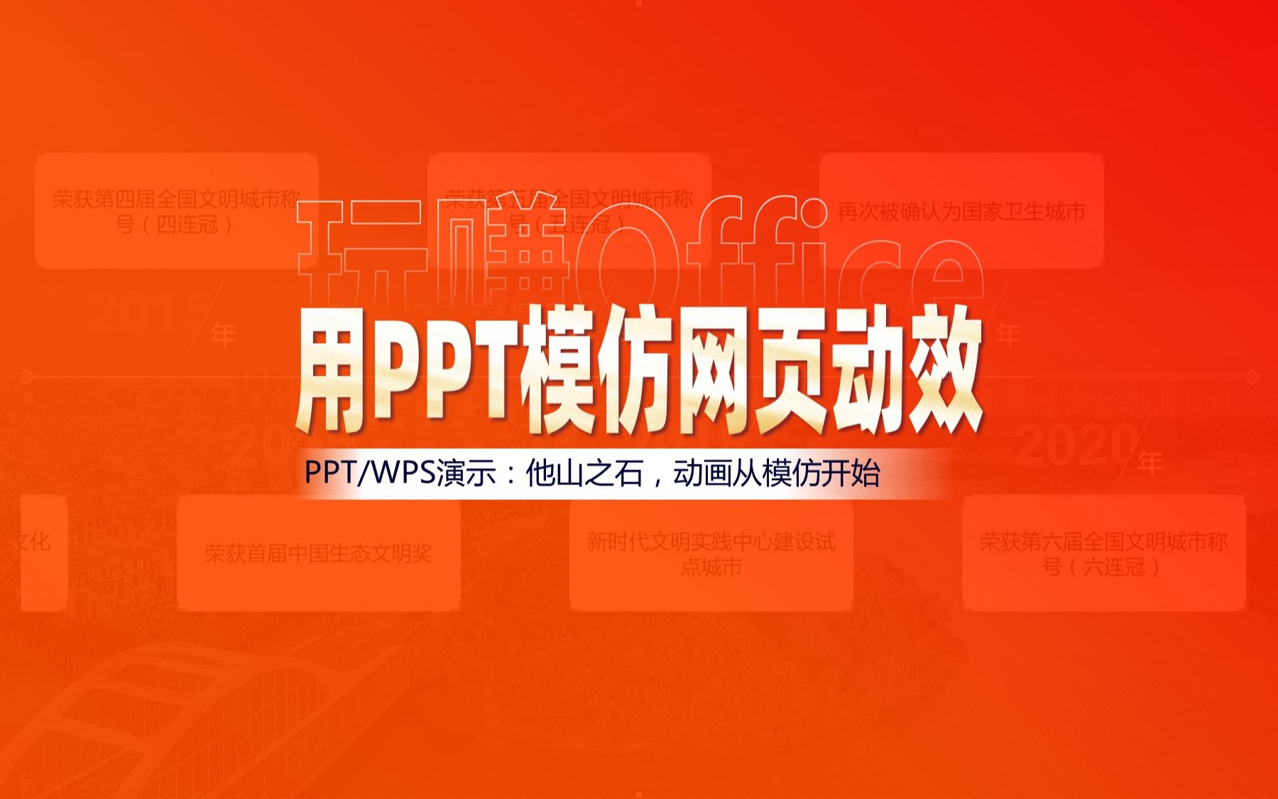 PPT动画小案例:时间轴的动态展示