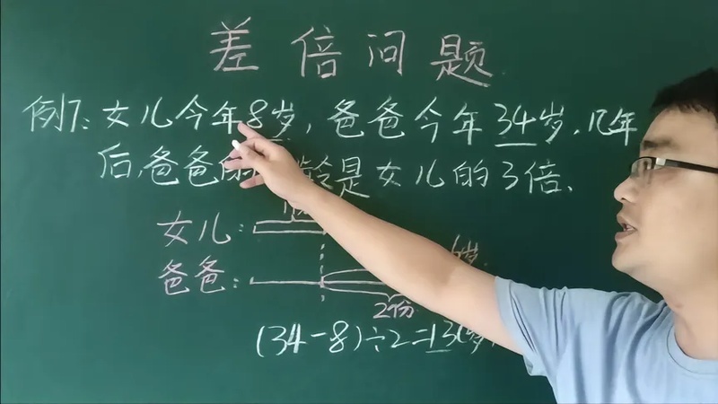 小学必考题 年龄差倍问题,学会它孩子从此在班里横着走