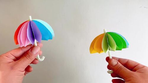 折纸雨伞教程来喽,保姆级教程快来试试吧!