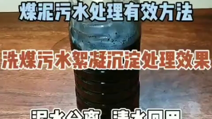 煤泥污水处理有效方法 洗煤厂污水絮凝沉淀处理效果 泥浆污水处理 ...
