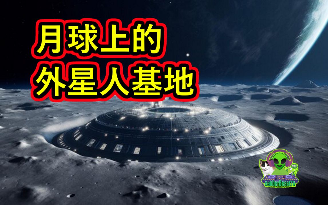月球上的外星人基地 地外文明 飞碟 月亮建筑 太空旅行 诡异 不明飞行...