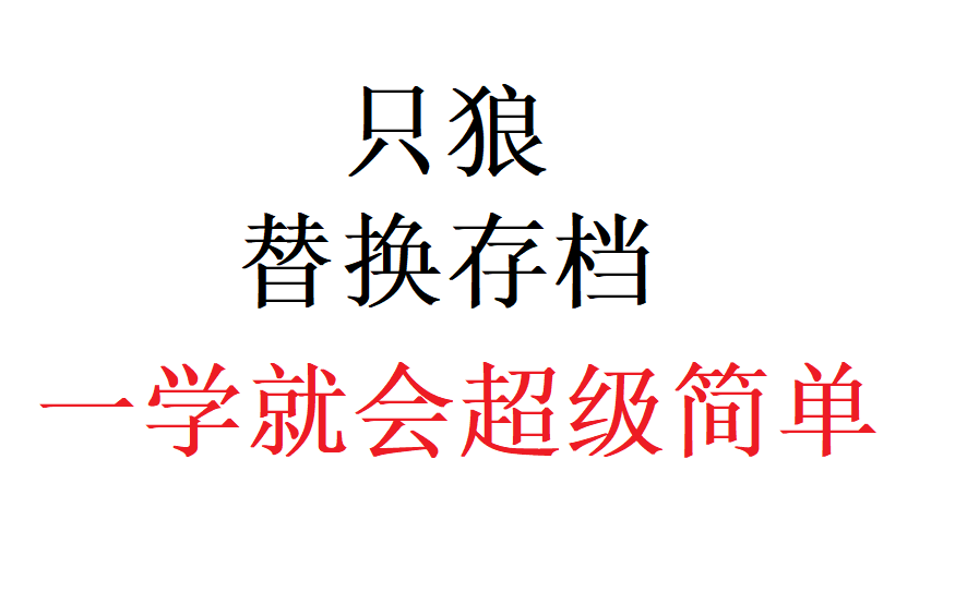 只狼【替换存档】教程