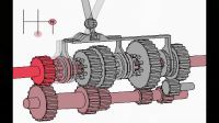 直观的机械原理, 这是汽车变速箱换挡的过程, 你看懂了吗