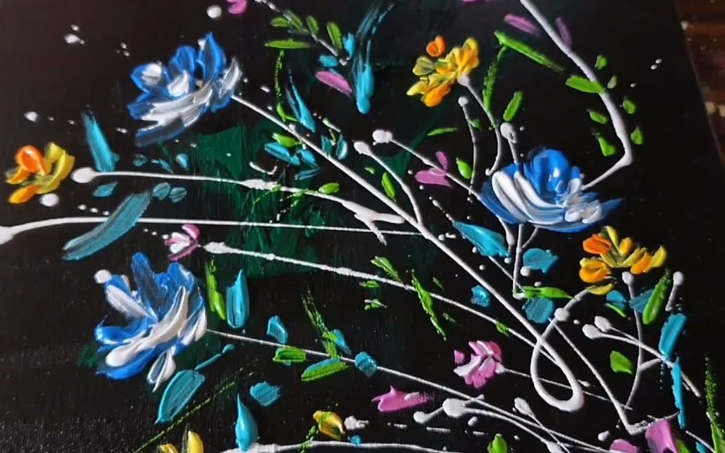 如何用丙烯颜料画菊花,不仅简单还非常漂亮,艺术感十足!