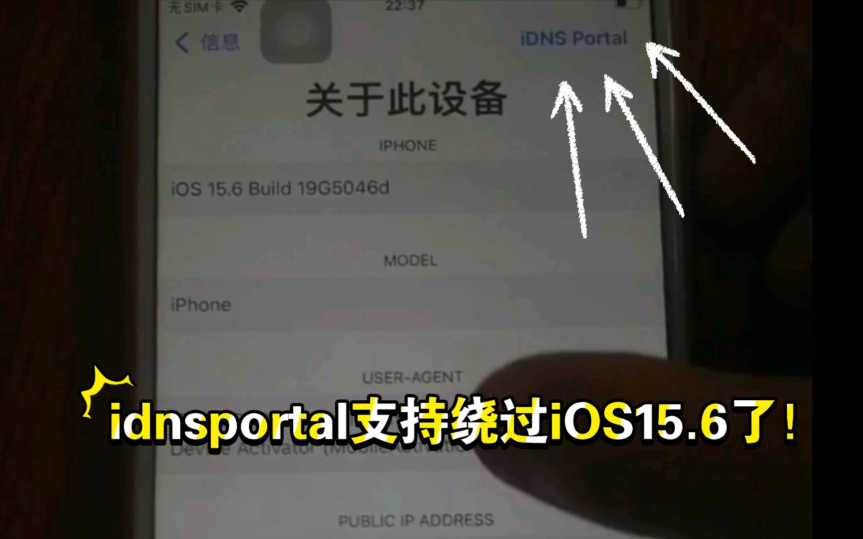 iOS15ipv4进入idnsportal教程,支持iOS15.6,内有崩溃(可能会跳过激活锁)