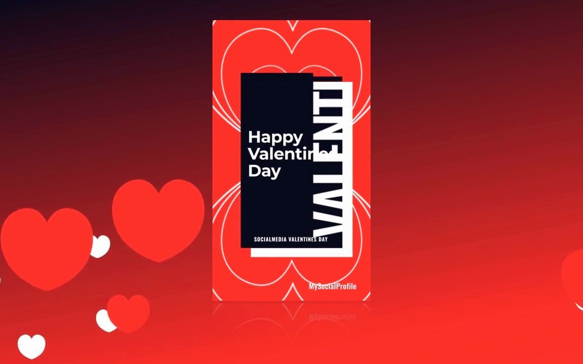 视频模板:情人节社交媒体PR模板