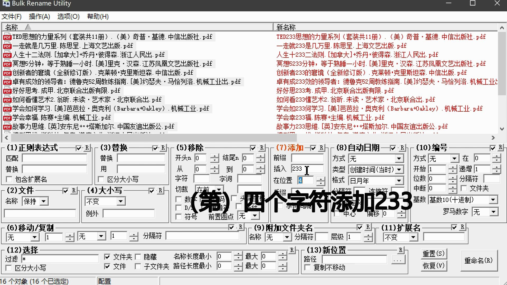 7.1 花式批量重命名工具 Bulk Rename Utility