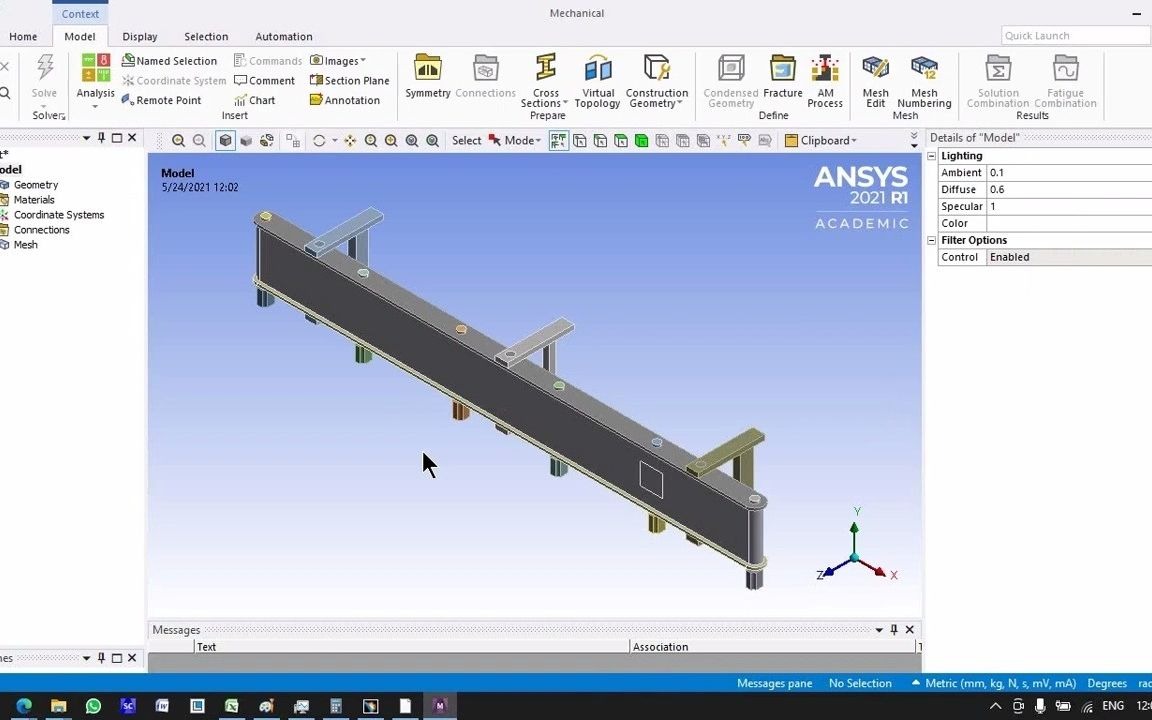 基于Ansys Workbench的传送带静力学分析