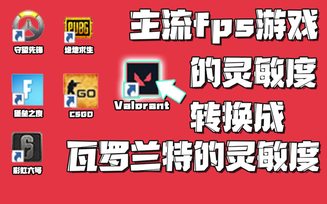 Valorant:【干货】主流fps游戏的灵敏度转换成瓦罗兰特的灵敏度!