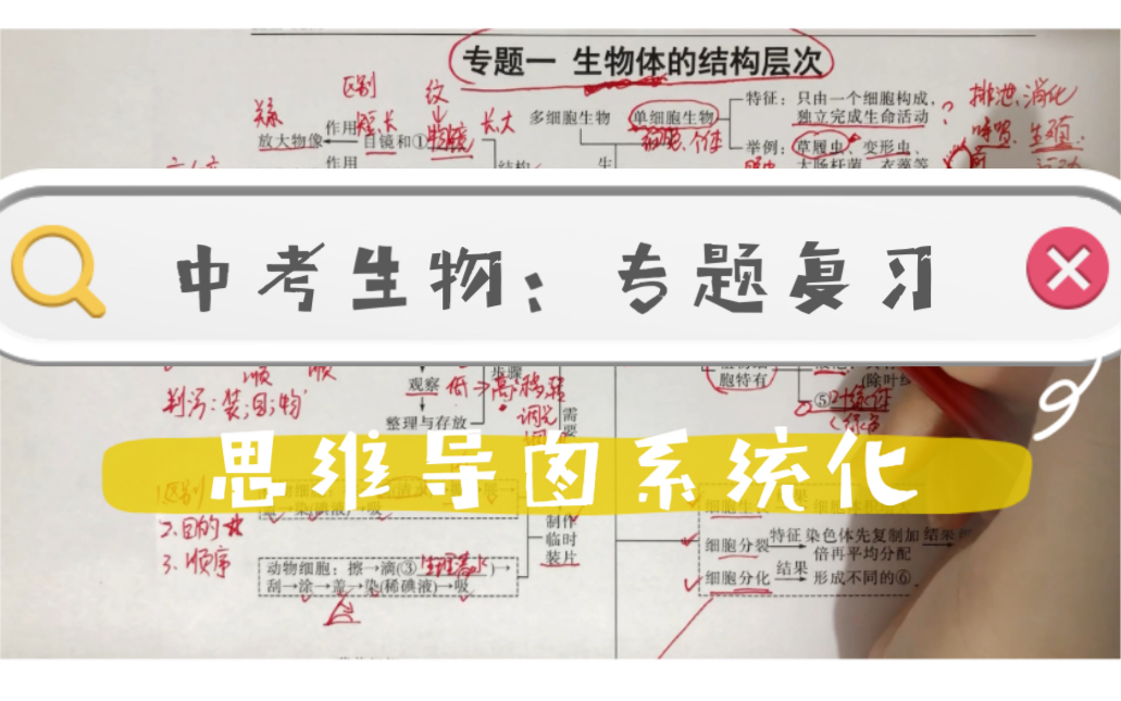 【中考生物】生物会考二轮复习之专题1:生物体的结构层次 | 思维导图...