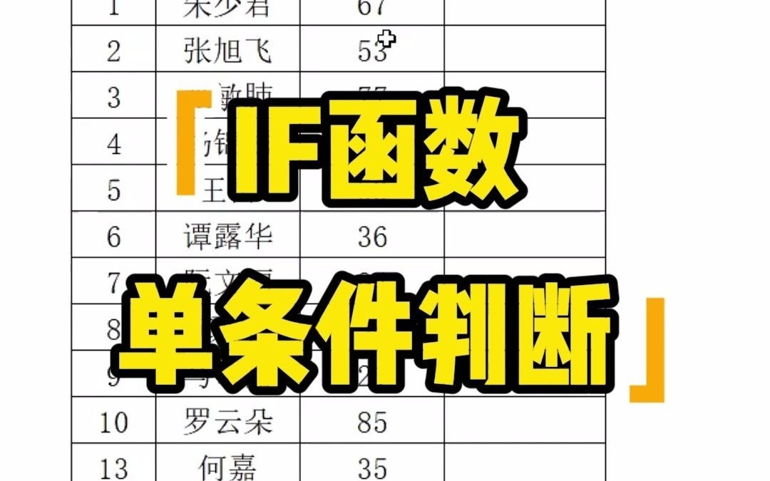 IF函数,单条件判断