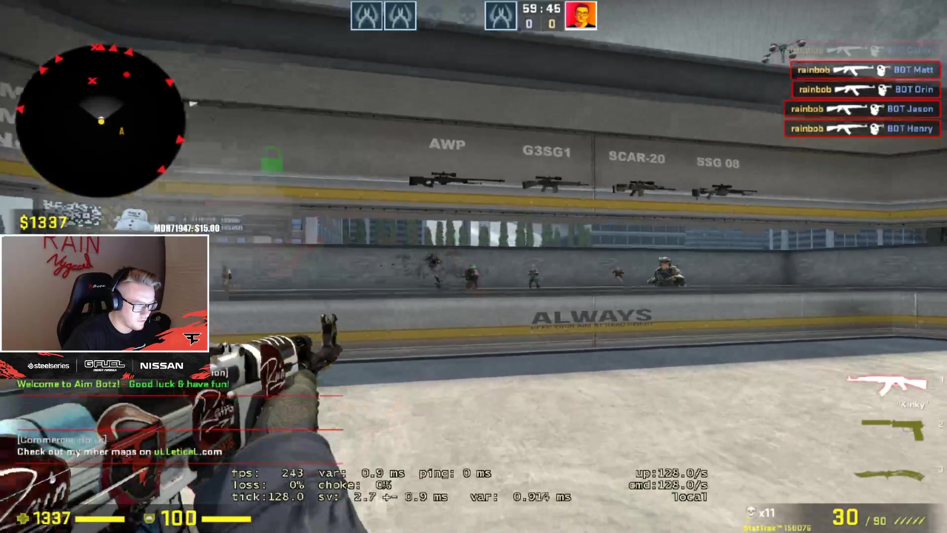 CSGO 大雨神Rain日常练枪 04.15.2020