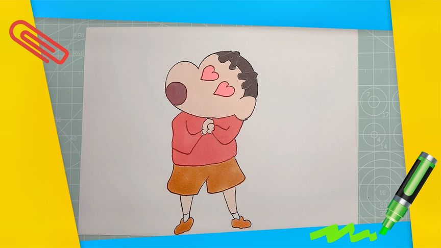 可爱的蜡笔小新怎么画